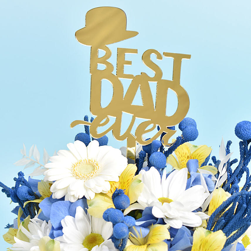 Online Best Dad Ever Flowers with Cake Gift Delivery in UAE - FNP