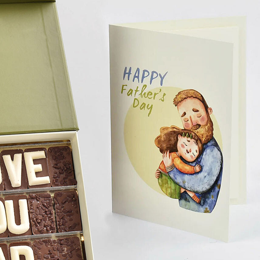 Order Love You Dad Chocolate With Greeting Card Online | Same-Day ...
