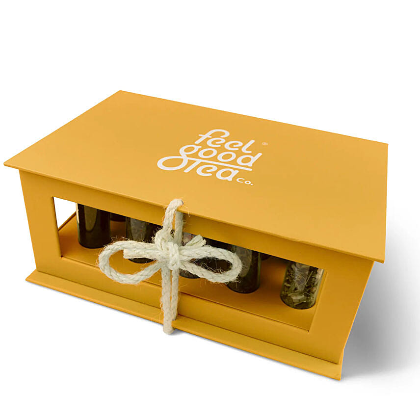 Online Feel Good Tea Discovery Box Yellow Gift Delivery in UAE - FNP