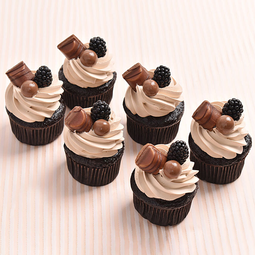 Order Eggless Chocolate Cup Cakes 6 Pcs Online | Same-Day Delivery UAE ...