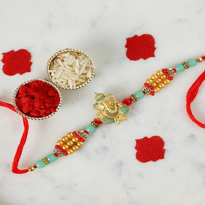 Order Sneh Ganesha Beads Rakhi Online | Same-Day Delivery UAE - Fnp.ae