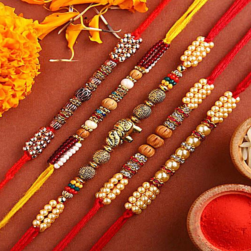 Order Sneh Traditional Beads Rakhi Set Online | Same-Day Delivery UAE ...