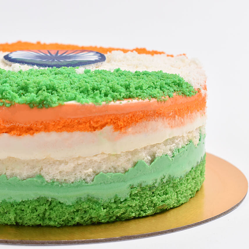Order Indian Flag Cake 4 Portions Online | Same-Day Delivery UAE - Fnp.ae