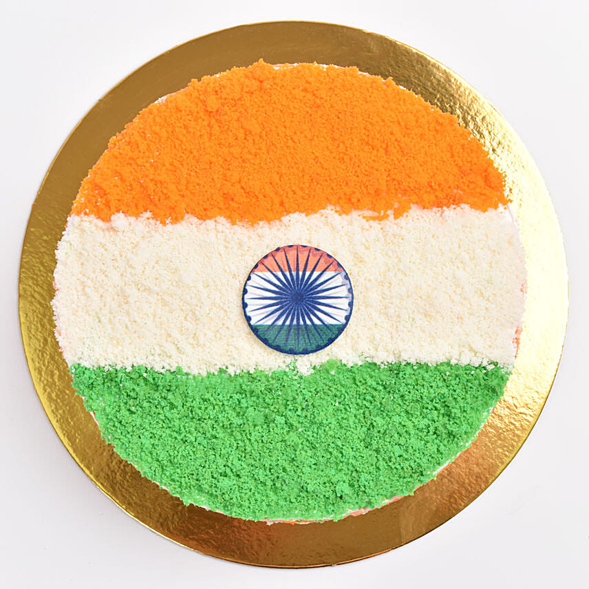 Order Indian Flag Cake 8 Portions Online | Same-Day Delivery UAE - Fnp.ae