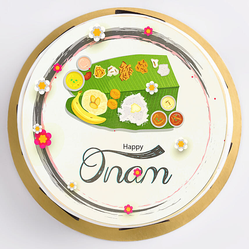 Online Onam Sadya Chocolate Cake 4 Portion Gift Delivery in UAE - FNP