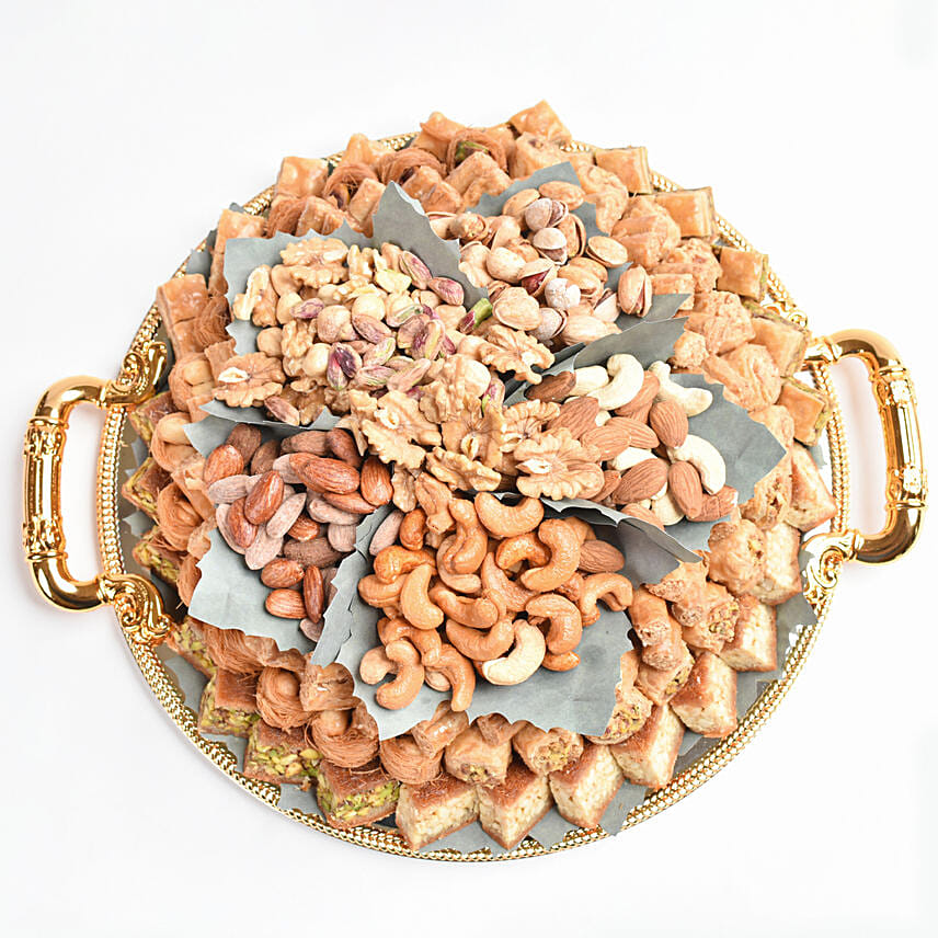 Order Arabic Sweets Platter by Wafi Online | Same-Day Delivery UAE - Fnp.ae