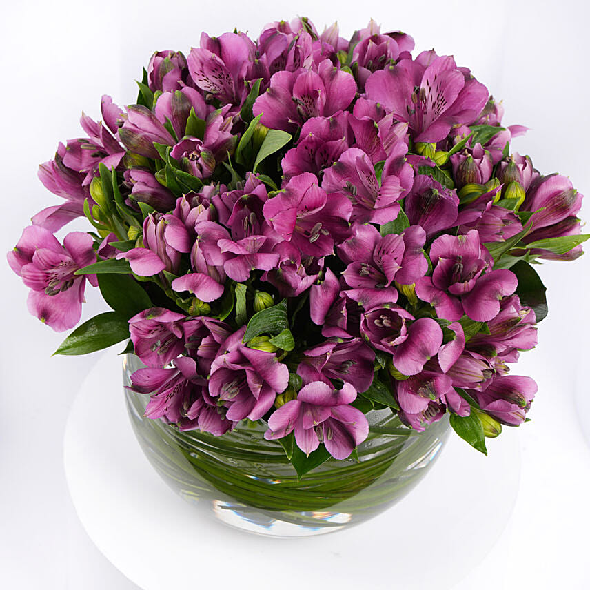 Online Purple Peruvian Lily Arrangement Gift Delivery in UAE - FNP