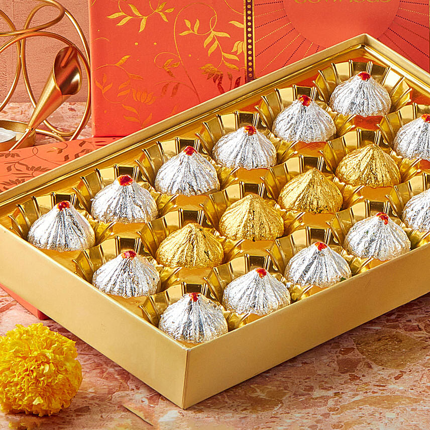 Order Ganesh Chaturthi Golden And Silver Modak 18 Pcs Online | Same-Day ...