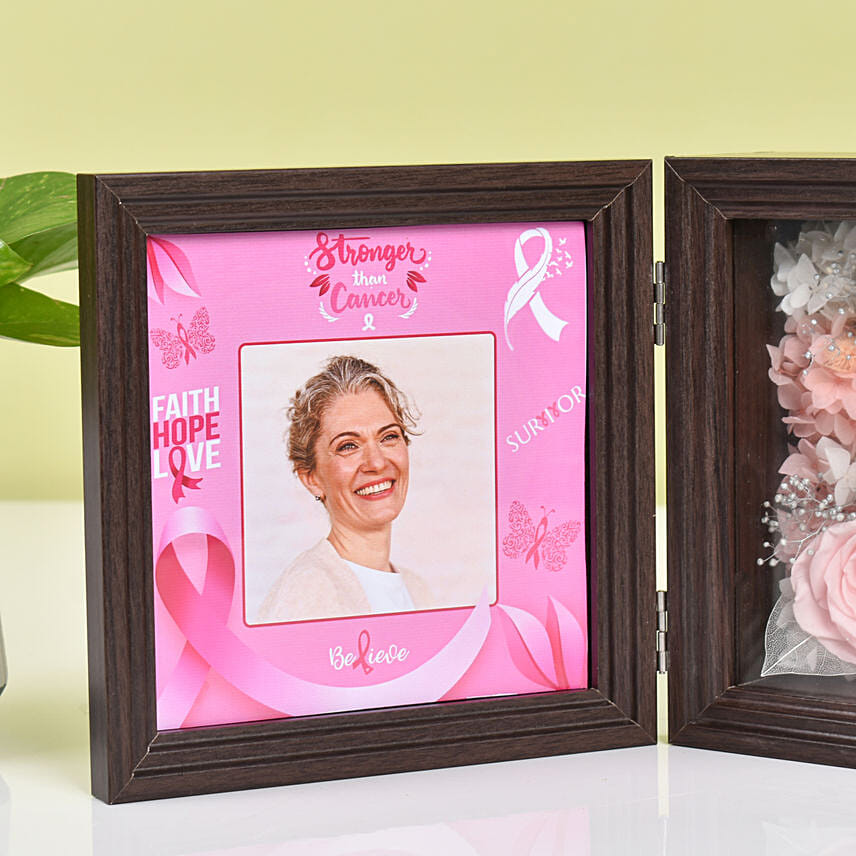 Order Pink Ribbon Forever Rose Personalized Frame Online | Same-Day ...