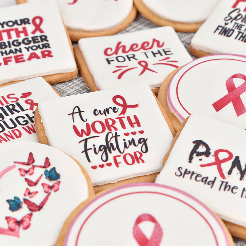 Order Hope & Belief Pink Ribbon Cookies Online | Same-Day Delivery UAE ...