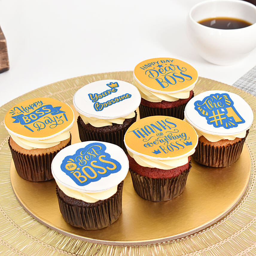 Order Happy Boss Day Cupcake Online | Same-Day Delivery UAE - Fnp.ae