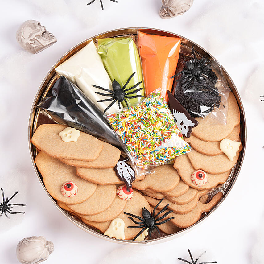 Online Diy Cookies Box For Halloween Gift Delivery in UAE - FNP