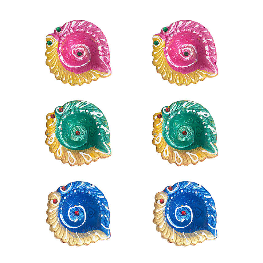 Order Set of 6 Diya Online | Same-Day Delivery UAE - Fnp.ae