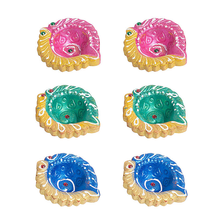 Order Set of 6 Diya Online | Same-Day Delivery UAE - Fnp.ae