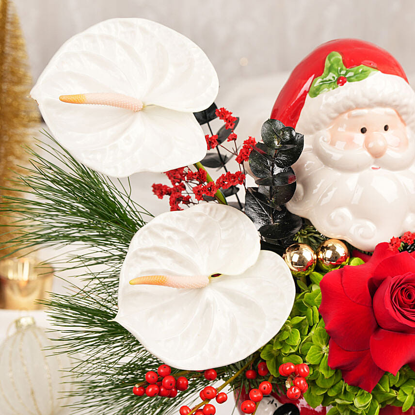 Order Happy Santa Flowers Arrangement Online | Same-Day Delivery UAE ...