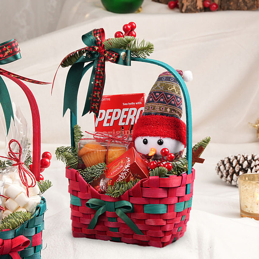Order 2 In 1 Mini Christmas Basket Online | Same-Day Delivery UAE - Fnp.ae
