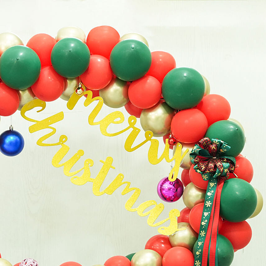 Order Merry Christmas Balloons Ring Online | Same-Day Delivery UAE - Fnp.ae