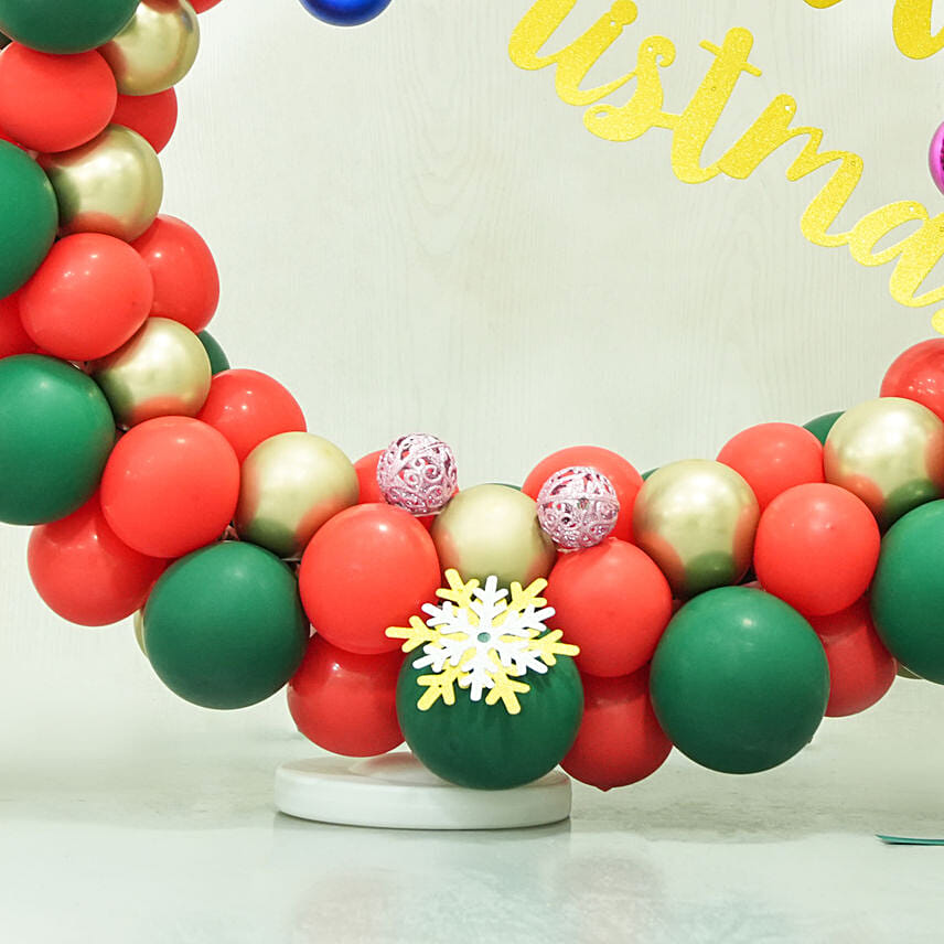 Order Merry Christmas Balloons Ring Online | Same-Day Delivery UAE - Fnp.ae