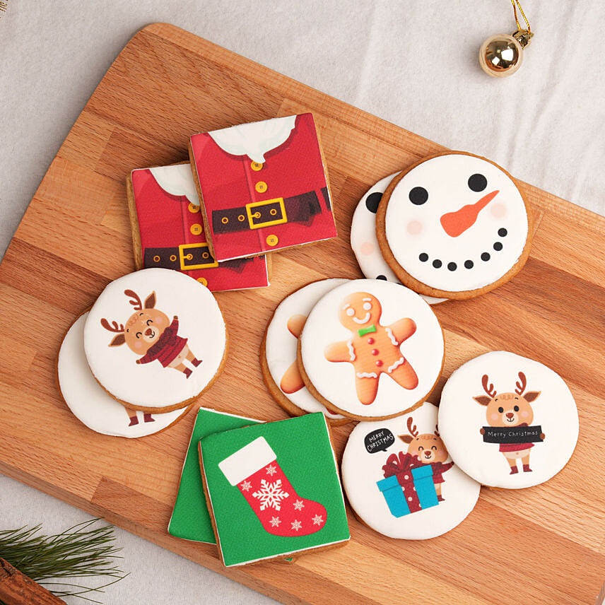 Online Assorted Xmas Fun Cookies Collection Gift Delivery in UAE - FNP