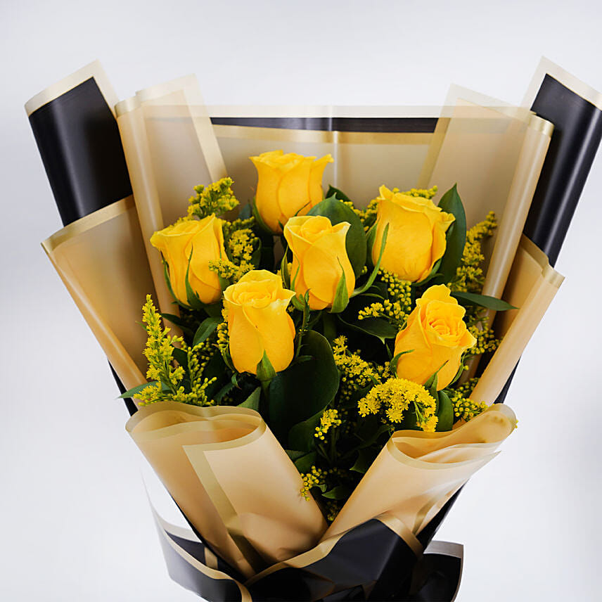 Order Yellow Roses Bouquet Online | Same-Day Delivery UAE - Fnp.ae