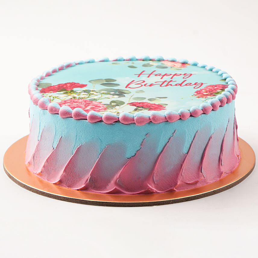 Order Floral Design Cake 4 Portion Online | Same-Day Delivery UAE - Fnp.ae