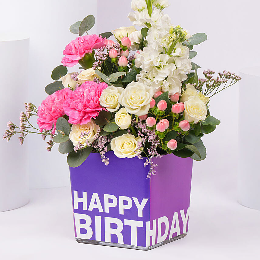 Order Birthday Flower Arrangement with Balloon Online | Same-Day ...