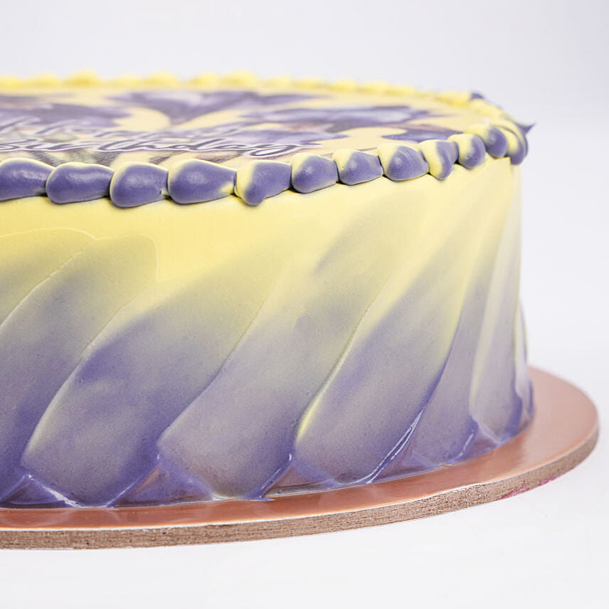 Online IRIS Flowers Birthday Chocolate Cake Gift Delivery in UAE - FNP