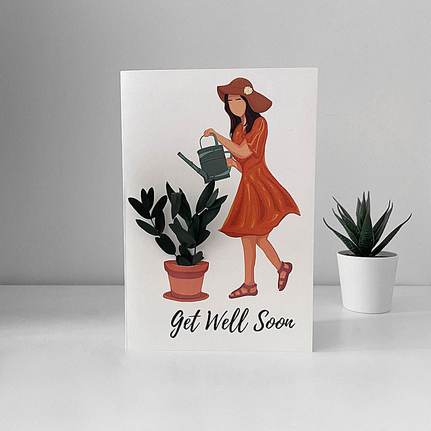 Online Get Well Soon Hand Made Card Gift Delivery in UAE - FNP