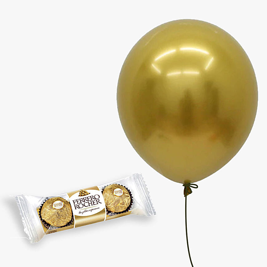 Order Gold Balloon & Ferrero Rocher Online | Same-Day Delivery UAE - Fnp.ae