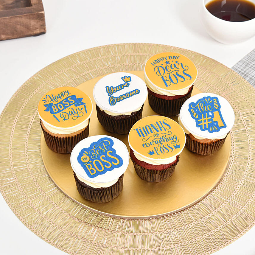 Order Happy Boss Day Cupcake Online | Same-Day Delivery UAE - Fnp.ae