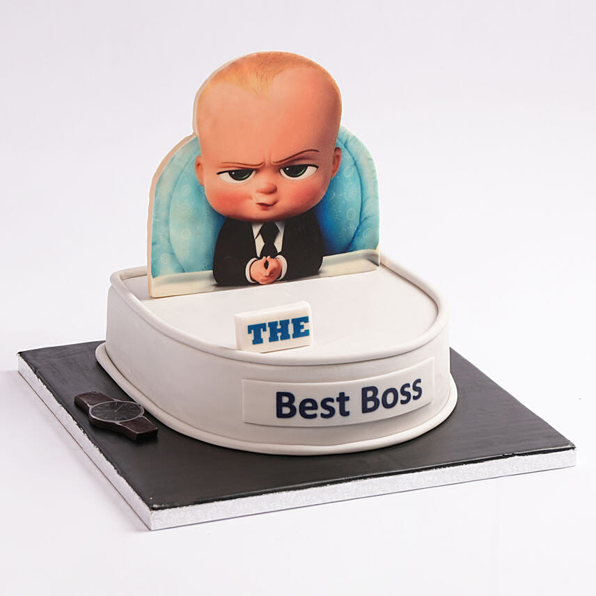 Online The Best Boss Designer Cake Gift Delivery in UAE - FNP