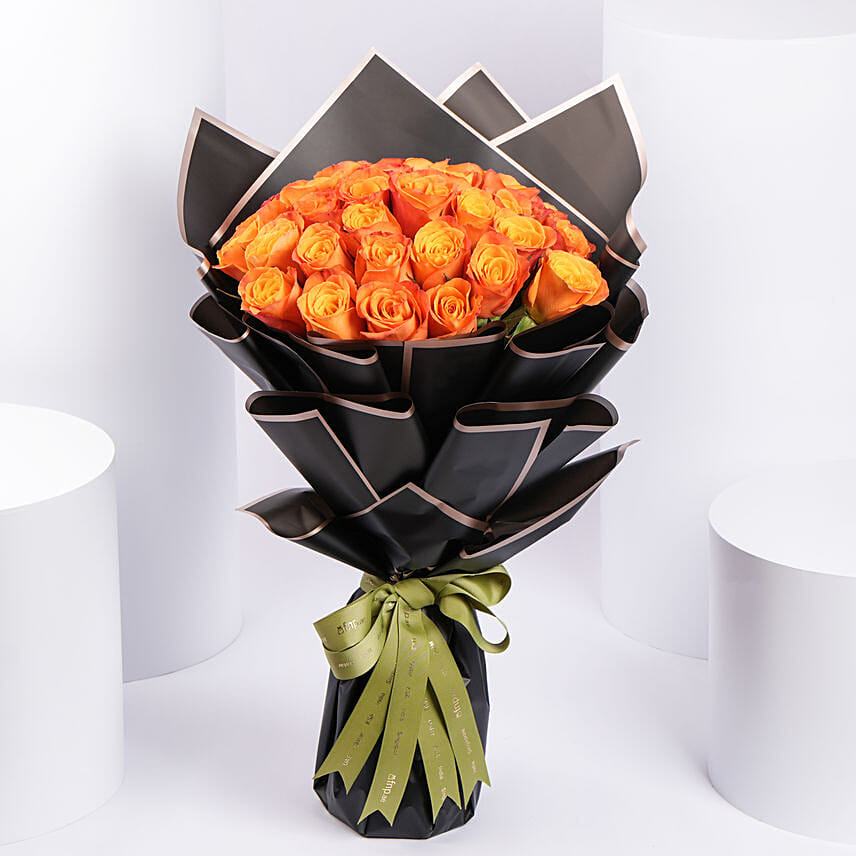 Online Orange Roses Delivery UAE | Orange Roses Bouquet - Fnp.ae