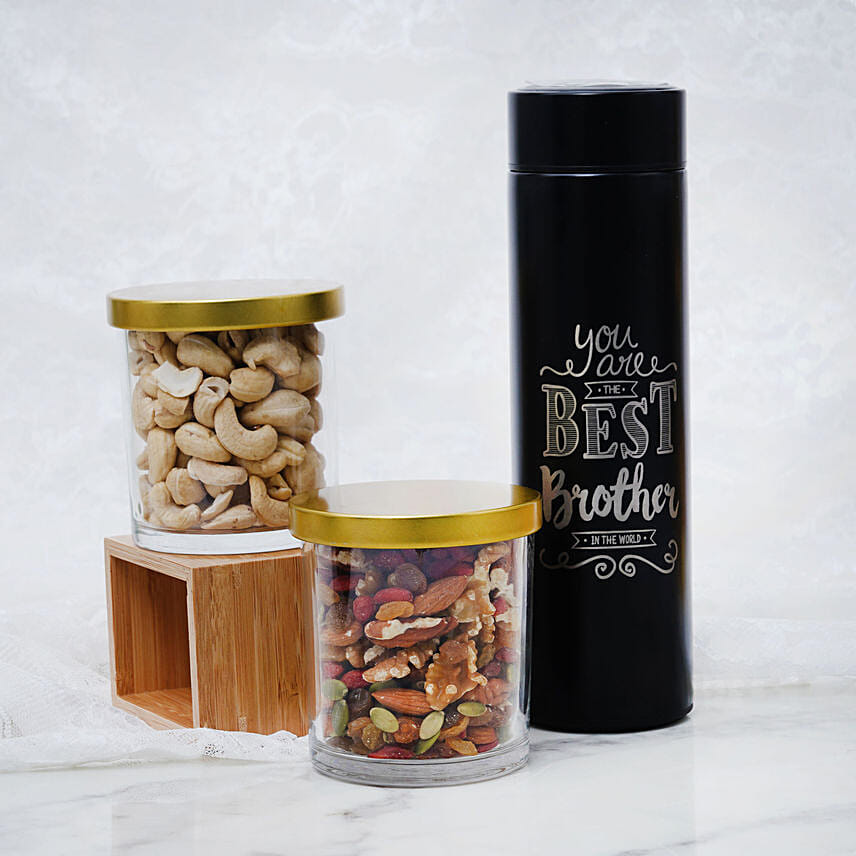Online Best Brother Bottle and Healthy Nuts Combo Gift Delivery in UAE ...