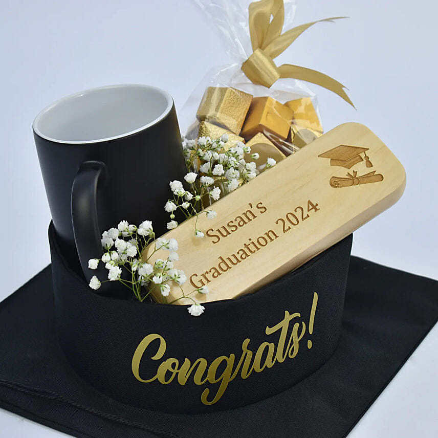 Order Congrats Graduation Hat Combo Online | Same-Day Delivery UAE - Fnp.ae