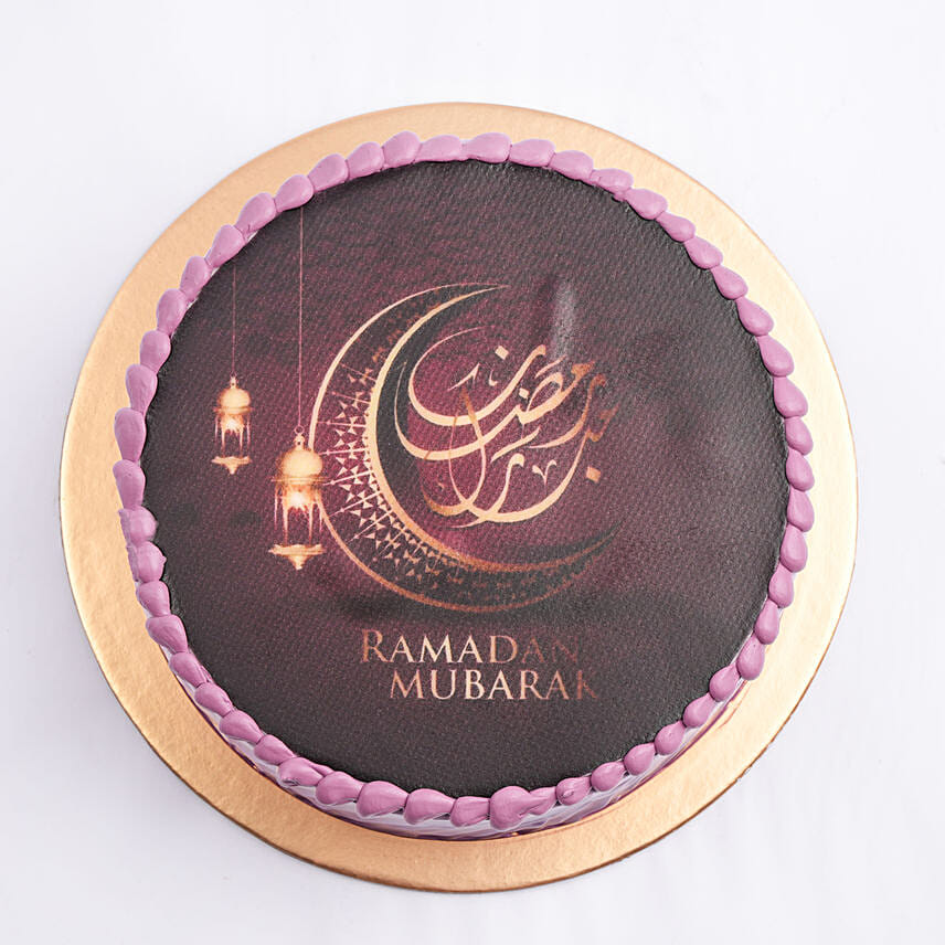 Online Ramadan Mubarak Chocolate Cake 4 Portions Gift Delivery in UAE - FNP