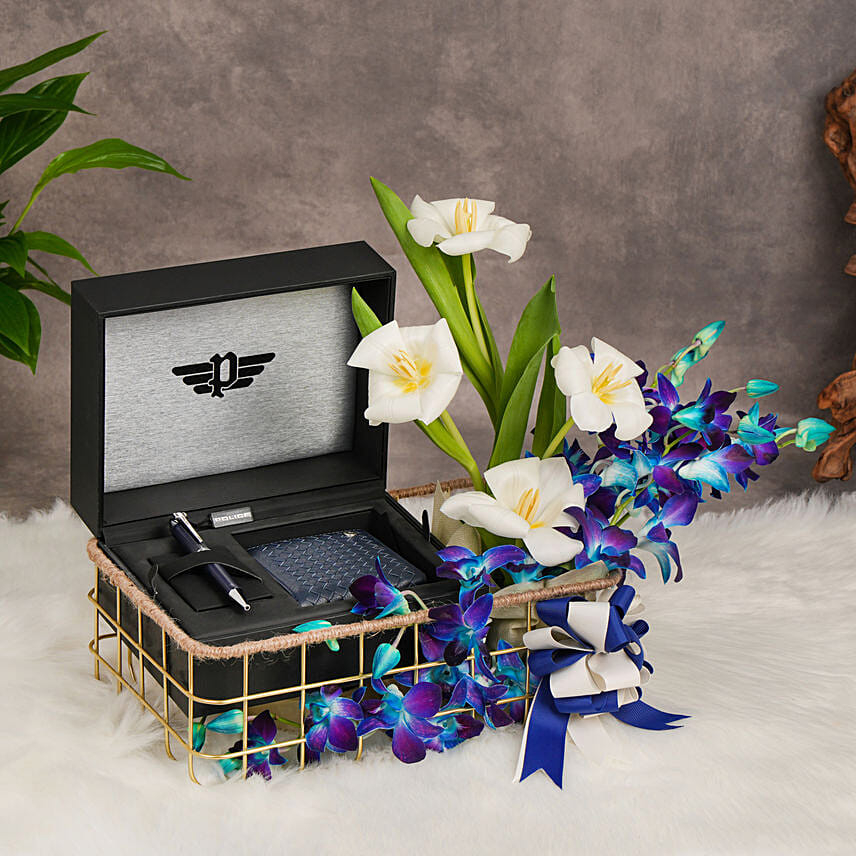 Order Basket Of Wishes With Police Accessories And Flowers For Him ...