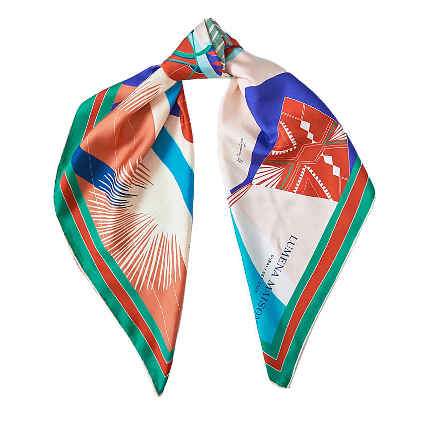Order Dubai Kite Beach100% Silk Scarf By Lumena Maison With Flower ...