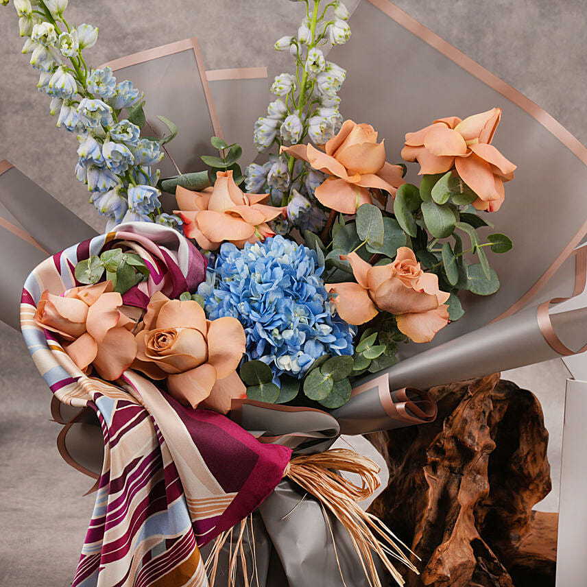 Order The Palm 100% Silk Scarf By Lumena Maison With Bouquet Online ...