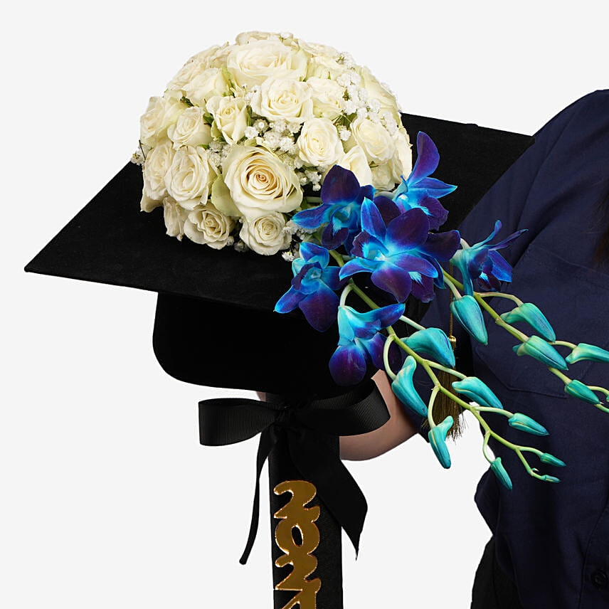 Order Graduation Hat Flowers Arrangement Online | Same-Day Delivery UAE ...