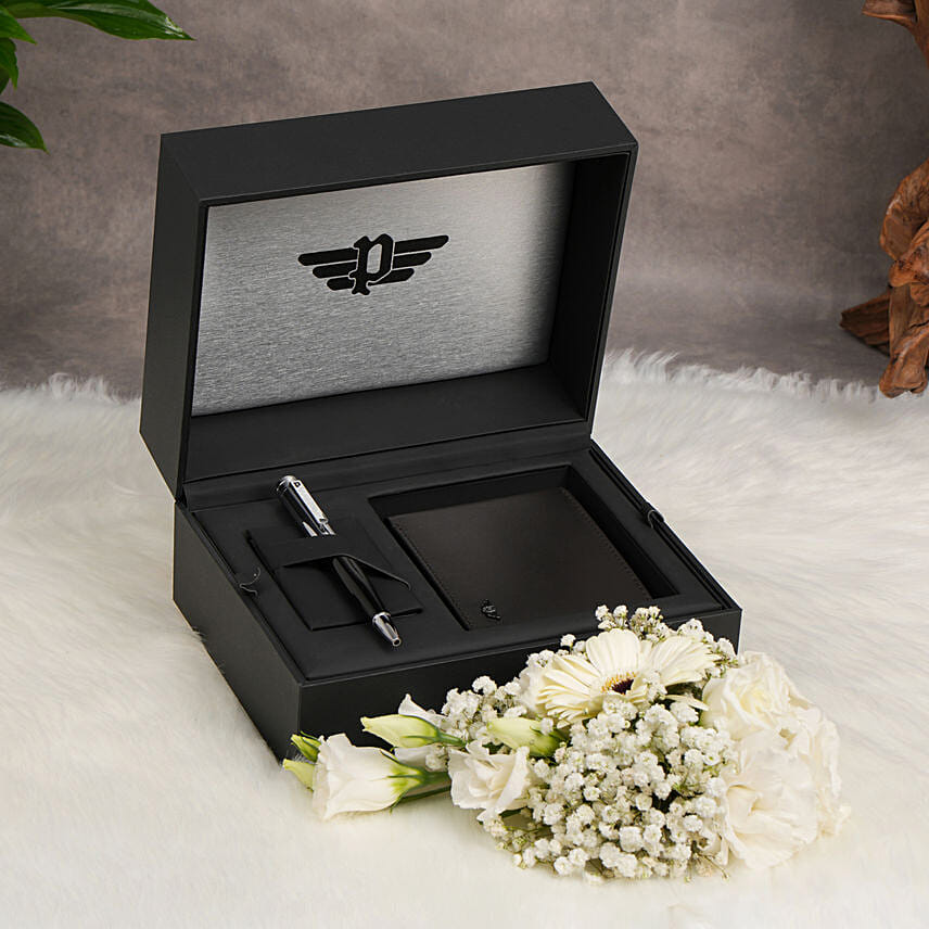 Online Folral Wrapped Pen And Wallet Gift Set By Police For Him Gift ...