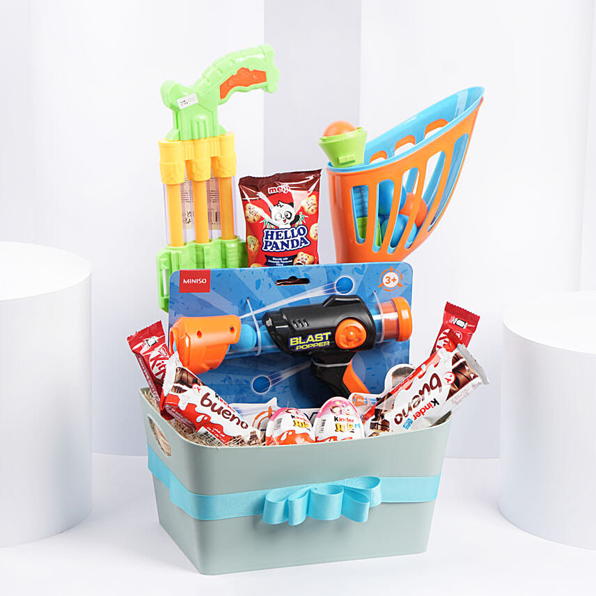 Online Hello Fun and Treats Basket For kids Gift Delivery in UAE - FNP