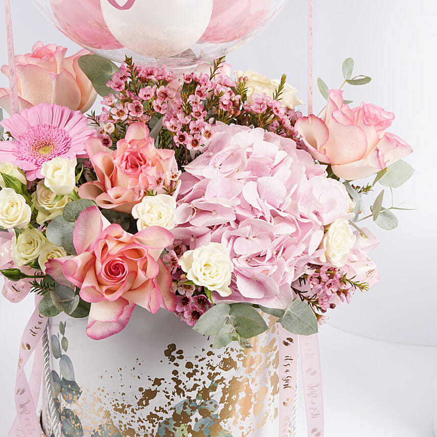 Order It's a Girl Flowers and Balloon Box Online | Same-Day Delivery ...