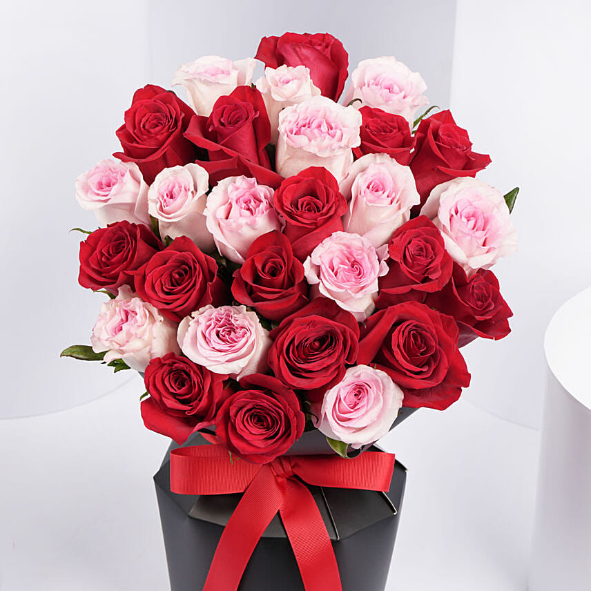 Order 15 red and 15 Pink Roses Sleeve Bouquet Online | Same-Day ...