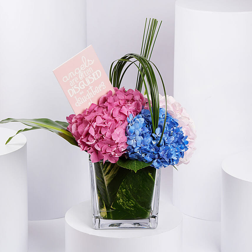 Order Hydrangeas Arrangement For Daughter Online | Same-Day Delivery UAE - Fnp.ae
