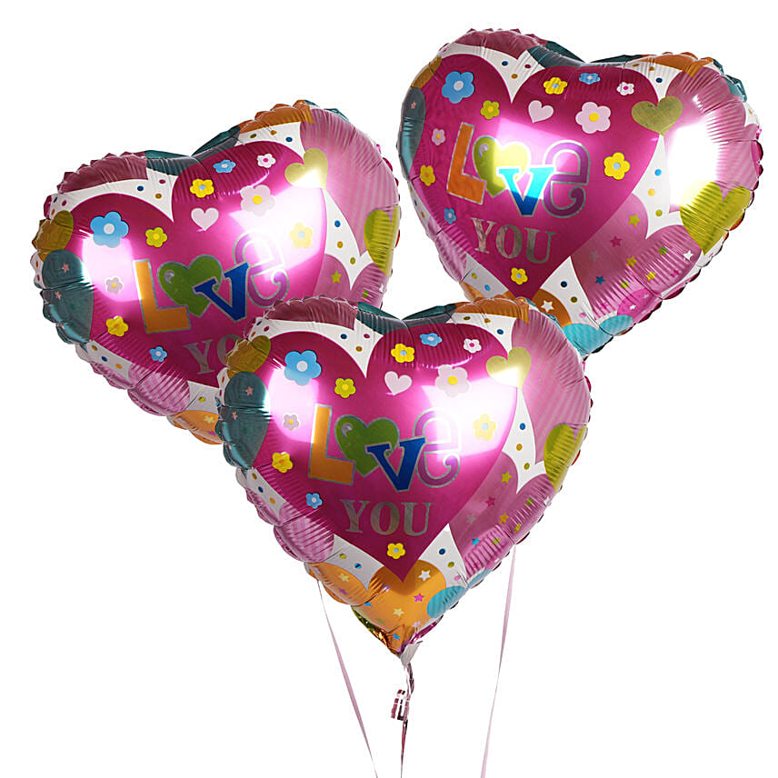 Order I Love You Balloon 3 Pcs Online | Same-Day Delivery UAE - Fnp.ae