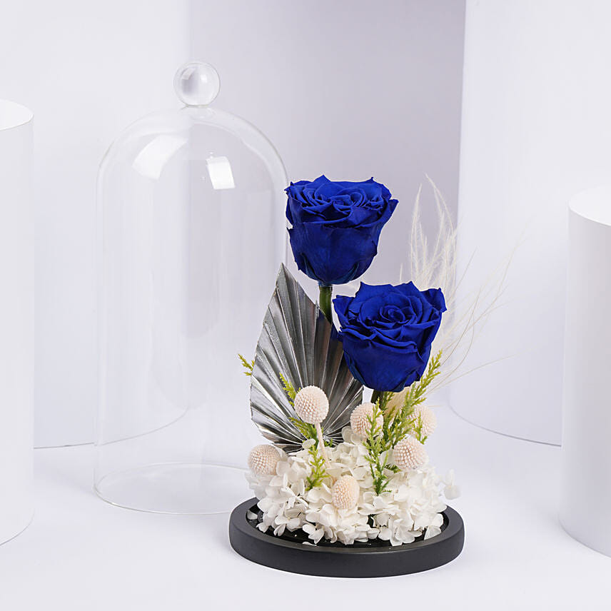 Order Blue Forever Roses Arrangement Online | Same-Day Delivery UAE ...