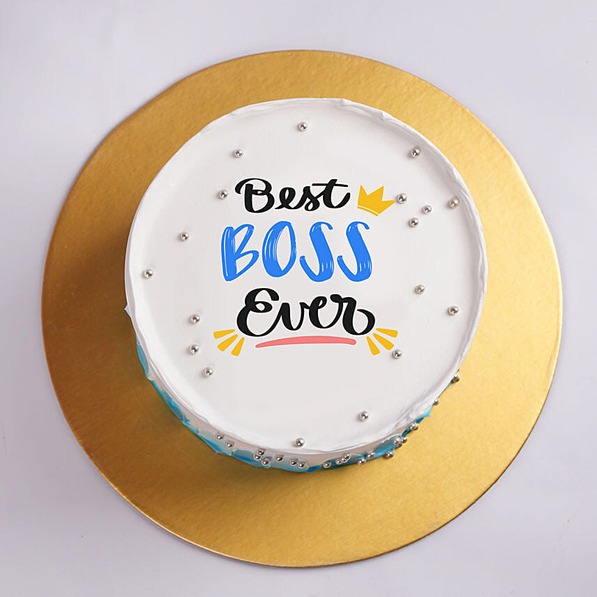 Order Best Boss Ever Chocolate One Kg Cake Online | Same-Day Delivery ...