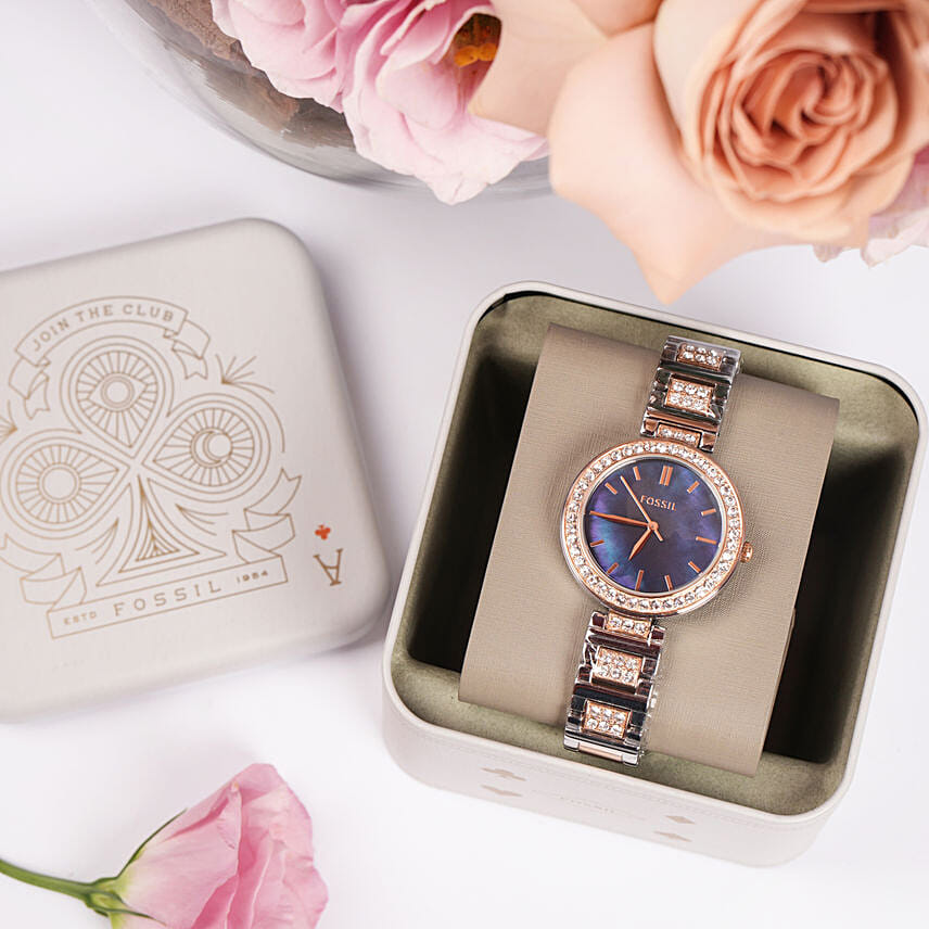 Order Fossil Karli 2 Tone Stainless Steel Watch For Her Online | Same ...