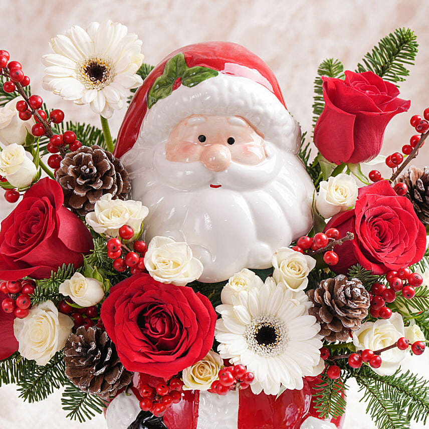 Order Happy Santa Flowers Arrangement Online | Same-Day Delivery UAE - Fnp.ae