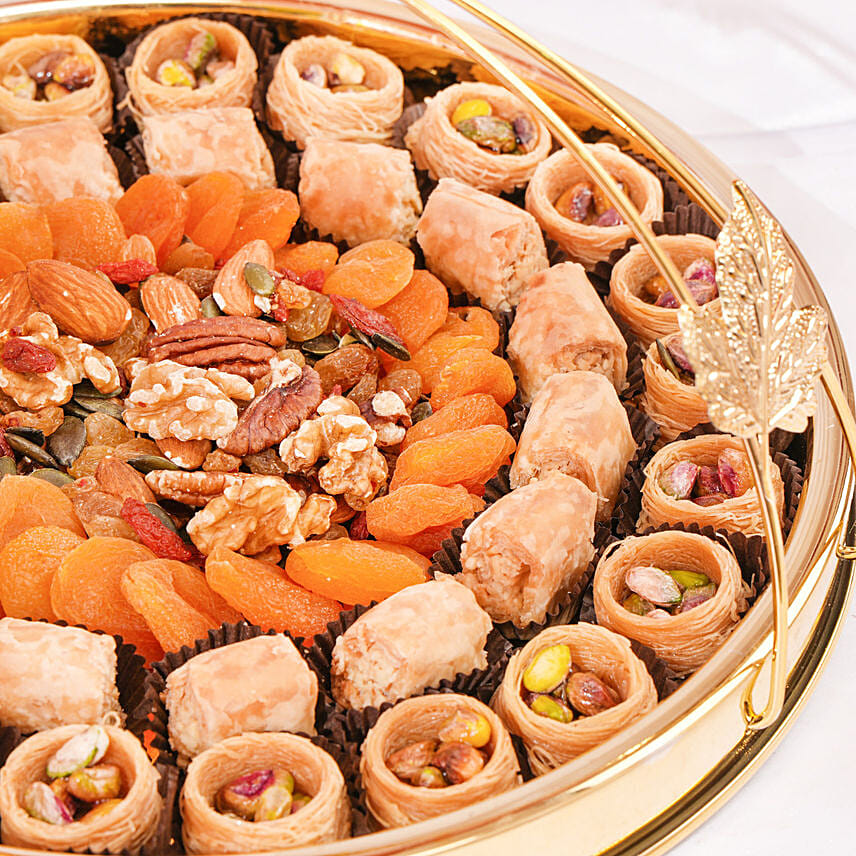 Online Arabic Mix Sweet Indulgence Platter Gift Delivery in UAE - FNP
